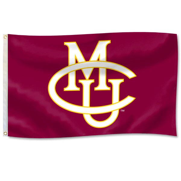 3x5' CMU Interlocking Logo Flag, Maroon | The Maverick Store