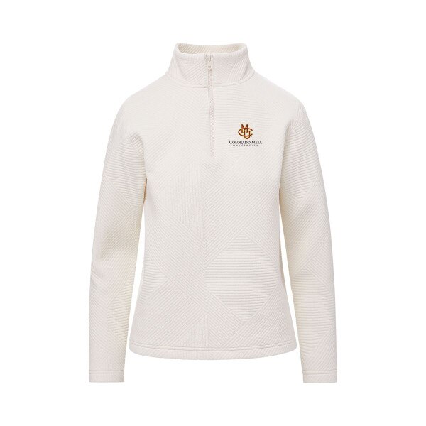 MVSP Women's Zelda Zig-Zag Quarter Zip w/CMU Interlocking Logo over ...